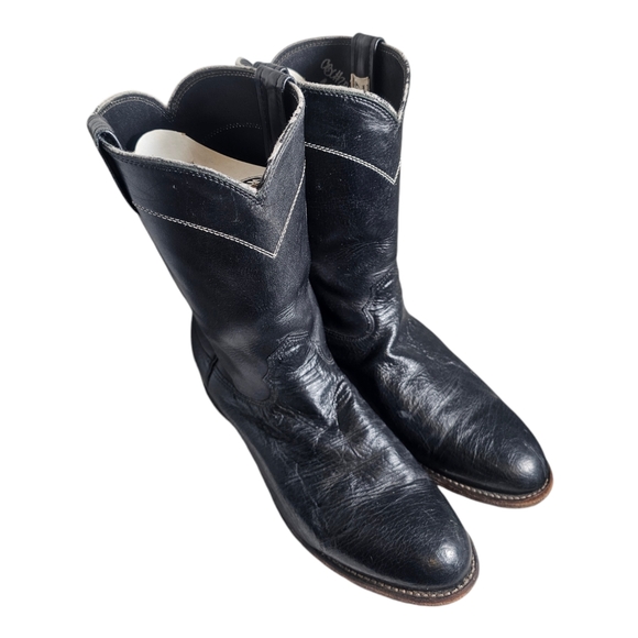 Larry Mahan | Shoes | Larry Mahan Mens 95 D Black Exotic Leather Smooth ...